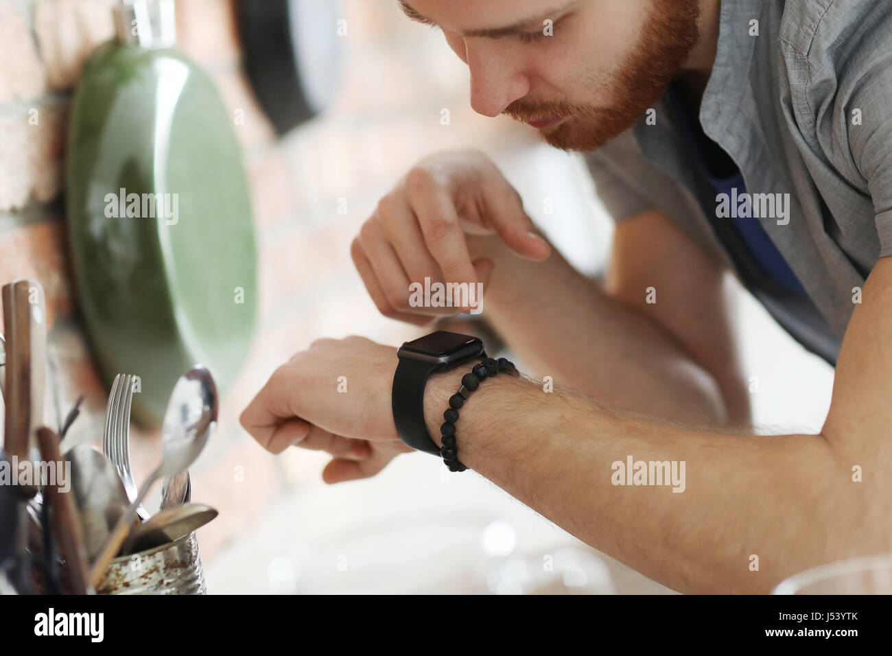 Man with watch Stock Photo - Alamy