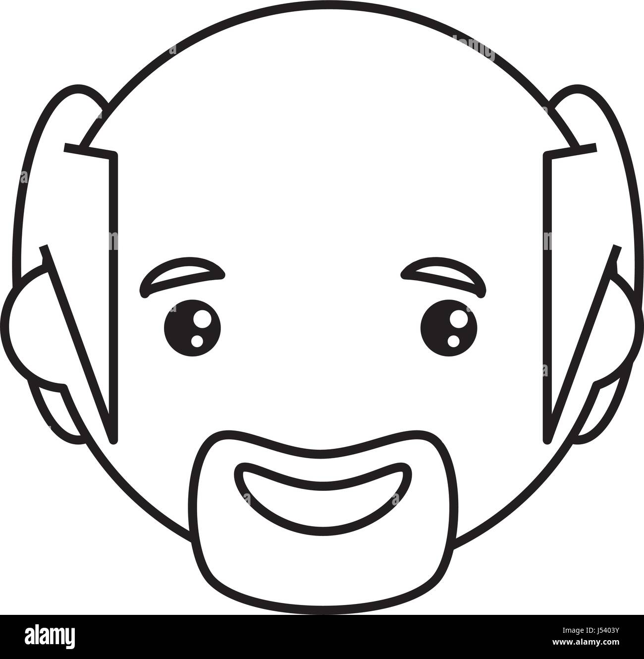 Bald men with beard Stock Vector Images - Alamy