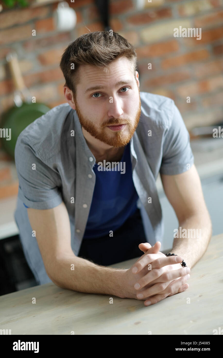 Handsome man with beard hi-res stock photography and images - Alamy