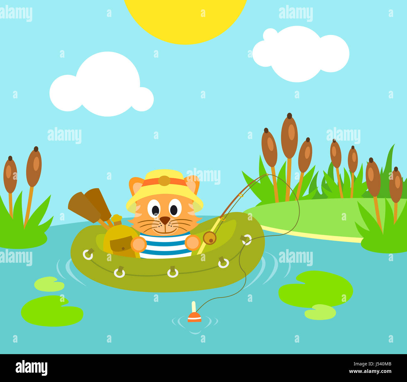 Cat fishing hi-res stock photography and images - Alamy