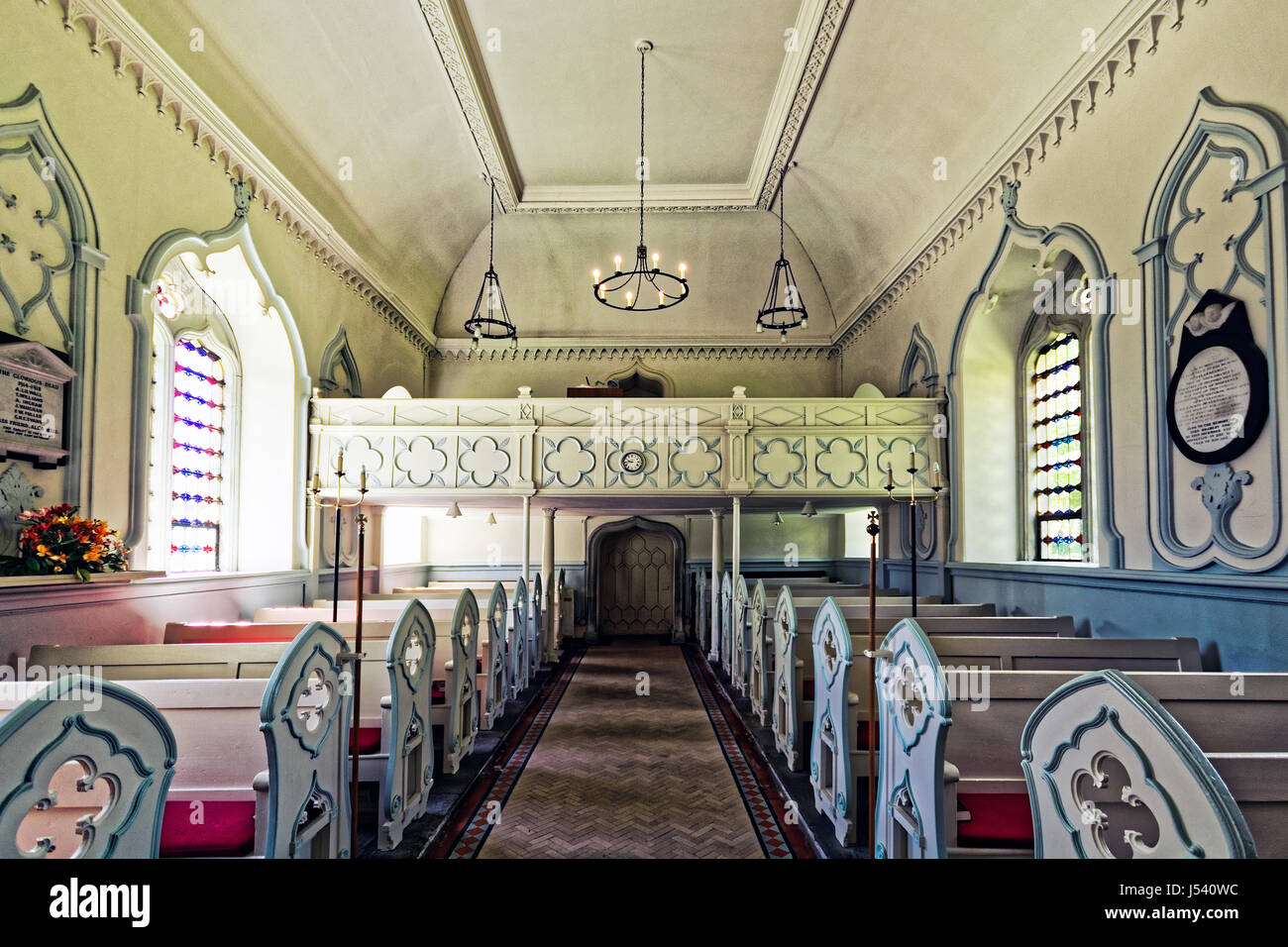 Shobdon Church in Herefordshire, is a dascinating church with bright ...
