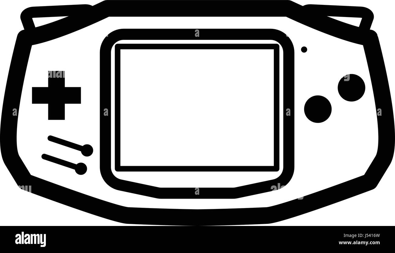 Classic Handheld Game Device Line Vector Stock Vector Image & Art - Alamy