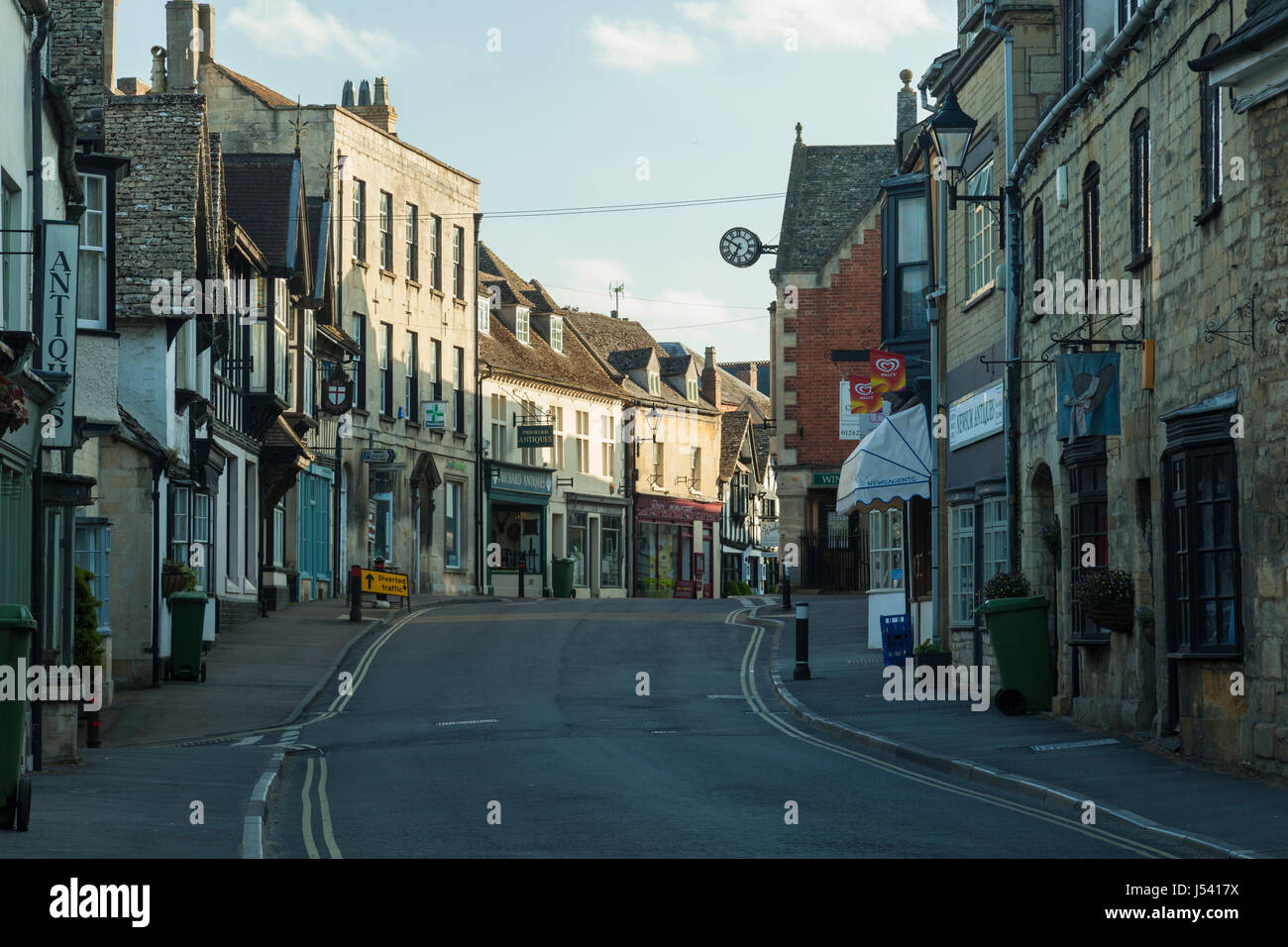 High Street in Winchcombe, small Cotswold town in Gloucestershire Stock ...