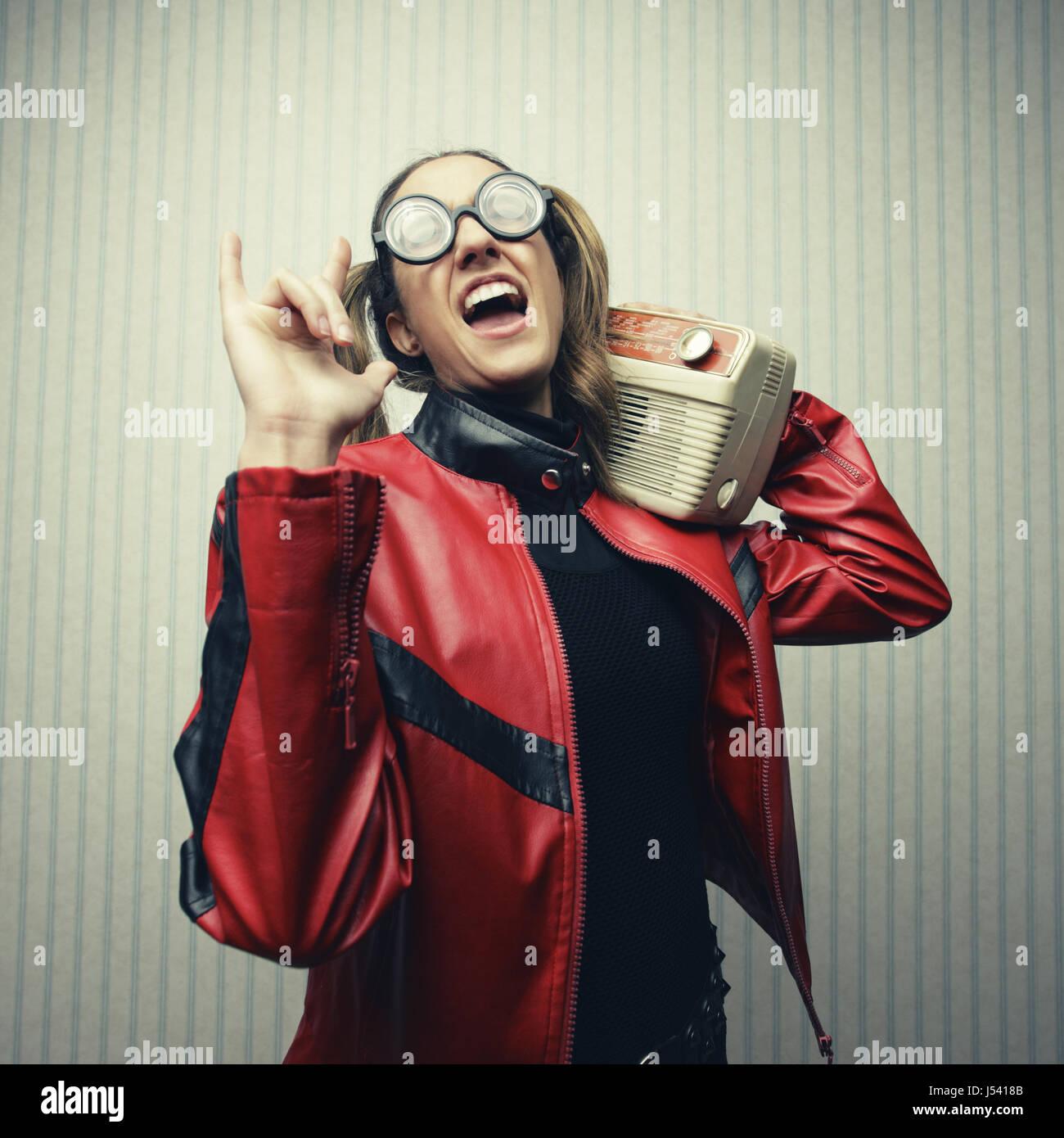 Nerdy woman hi-res stock photography and images - Alamy