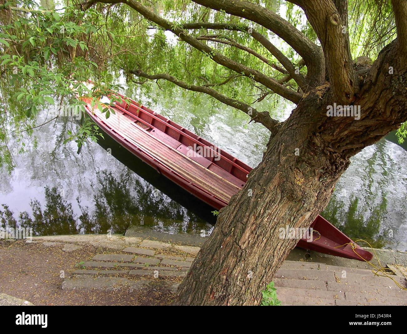 boat landing stage river water willow boat landing stage river water ...