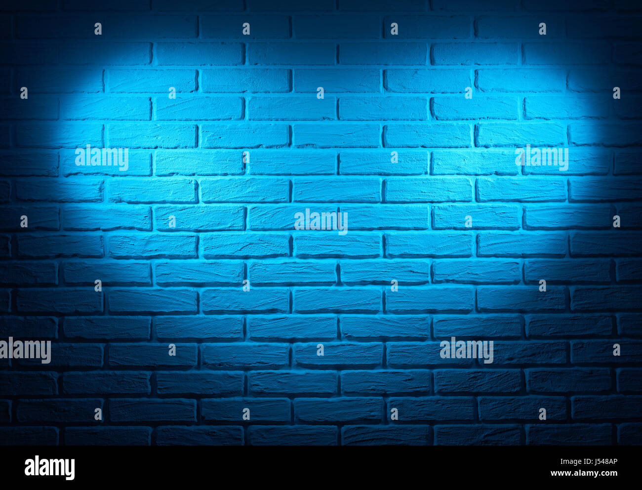 blue wall with heart shape light effect and shadow, abstract background ...