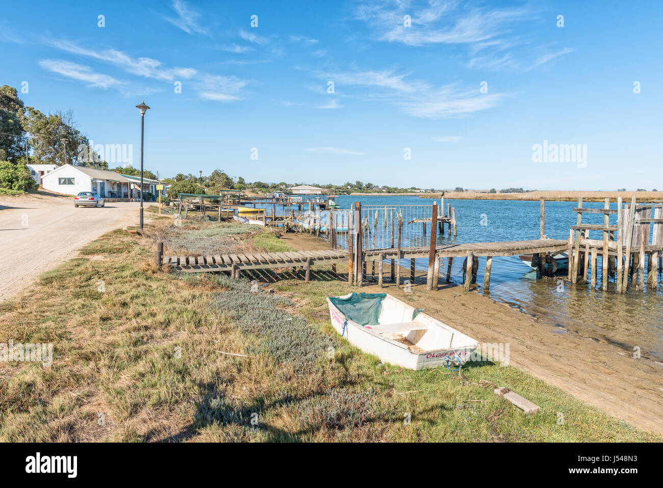 VELDDRIF, SOUTH AFRICA - APRIL 1, 2017: A view of the waterfront on the ...