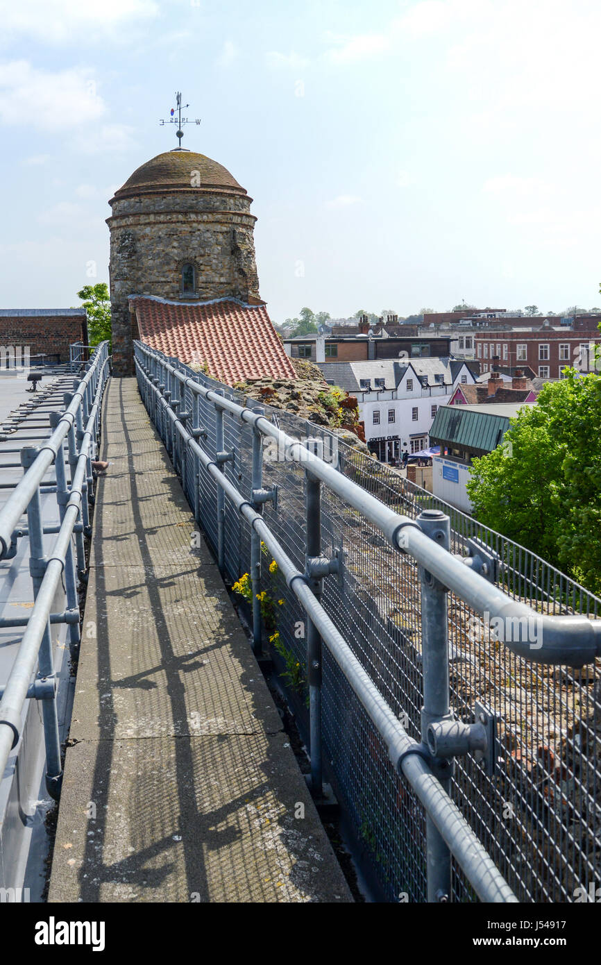 Colchester Castle Roof View, Colchester, Essex, England, UK Stock Photo ...