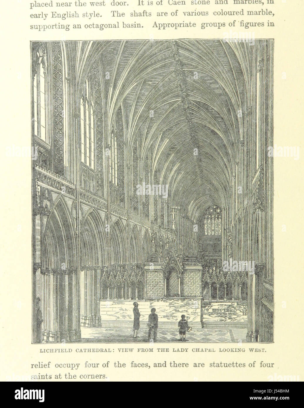 Lichfield Cathedral, an iconic structure in Staffordshire, England, is ...
