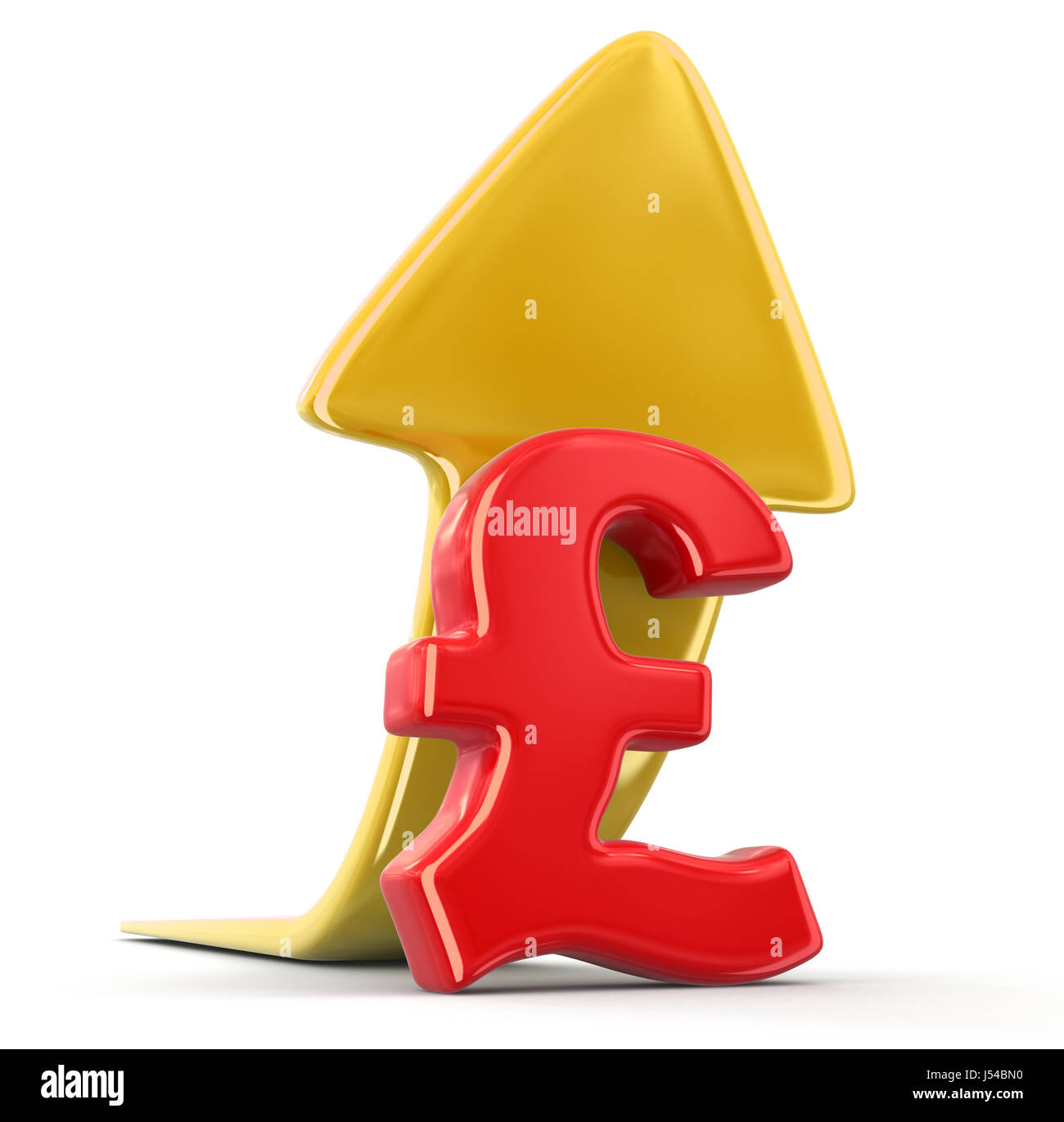 Pound sign with arrow up. Image with clipping path Stock Photo - Alamy