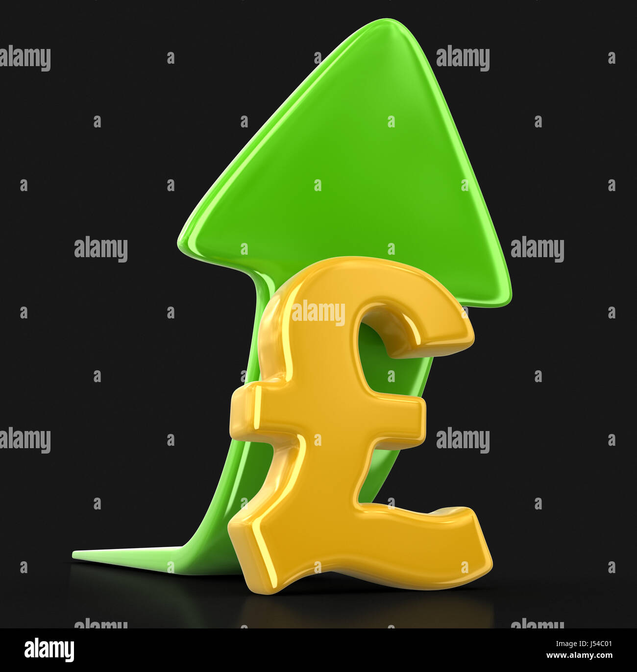Pound sign with arrow up. Image with clipping path Stock Photo - Alamy