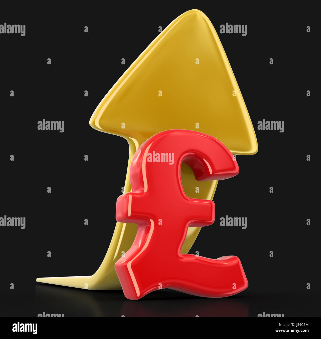 Pound sign with arrow up. Image with clipping path Stock Photo - Alamy