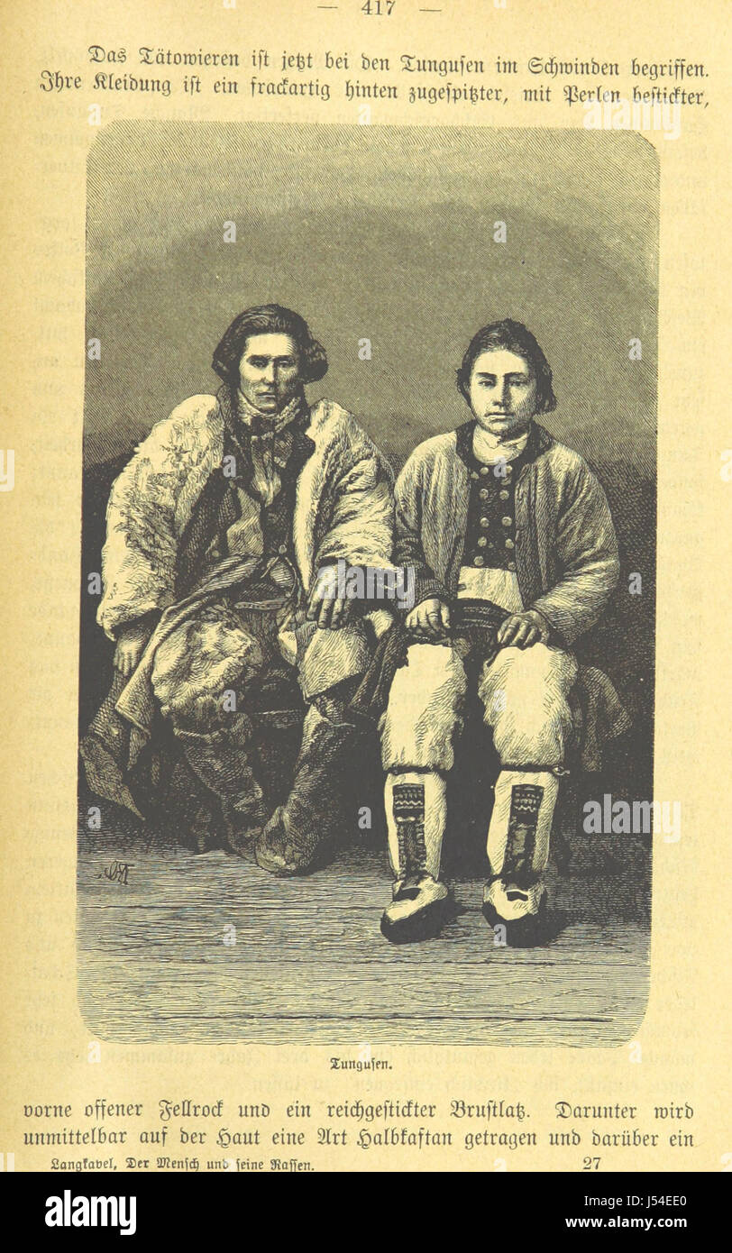 Der Mensch und seine Rassen. Mit ... Illustrationen Stock Photo - Alamy