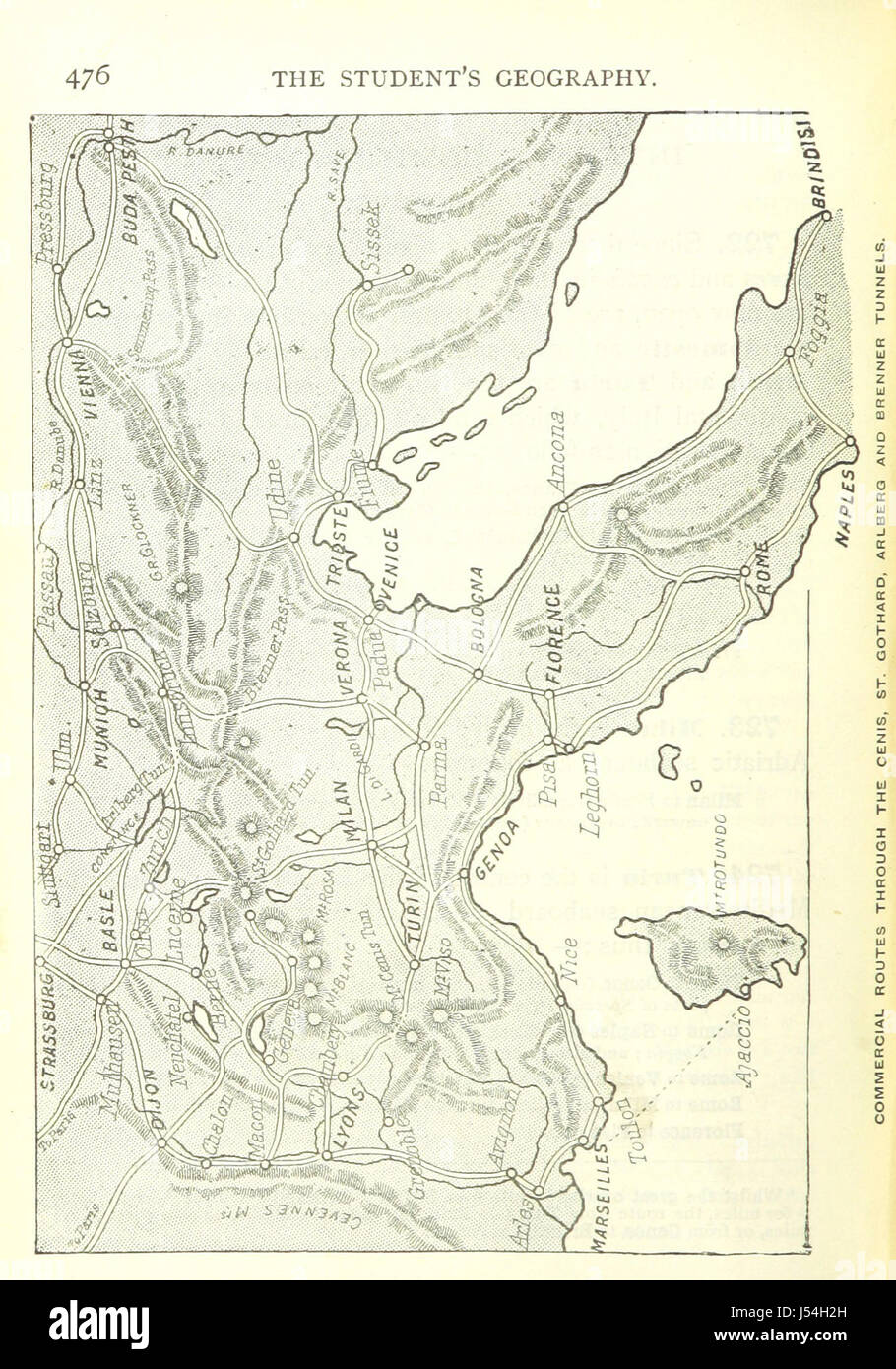 'The Student's Geography', an educational text featuring maps and ...