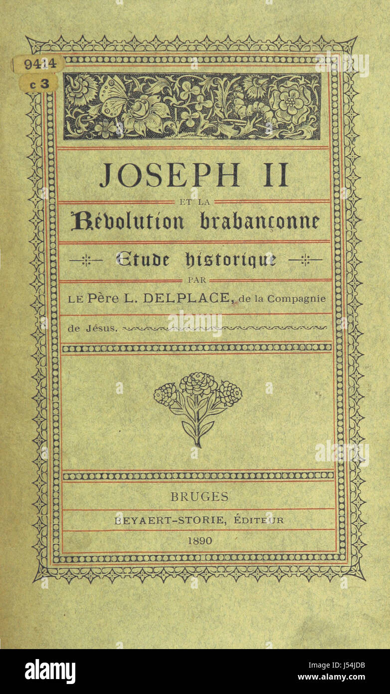 *Joseph II. et la rÃ©volution brabanÃ§onne* is a historical study ...