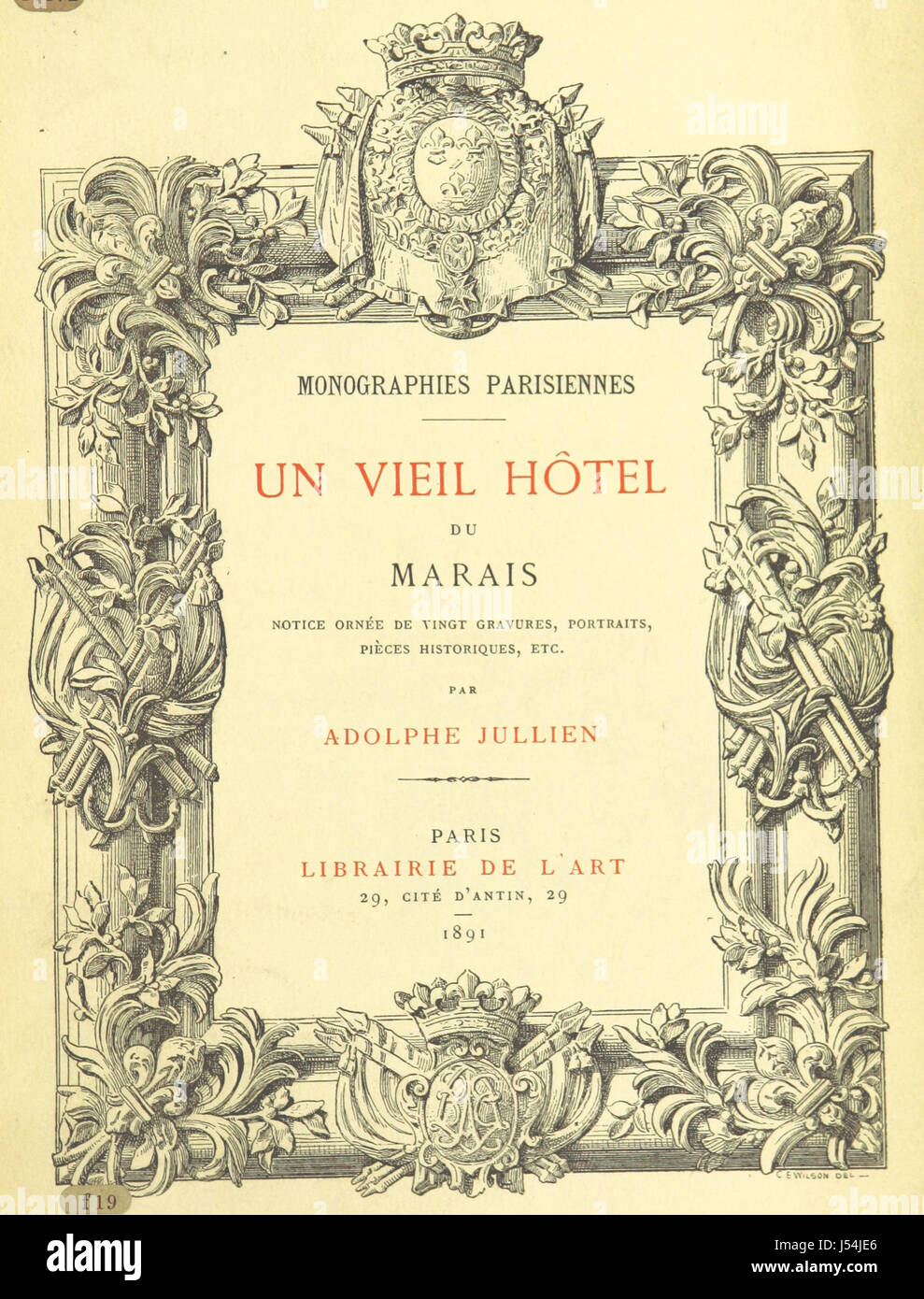 This title refers to a French monograph discussing a historical hotel ...