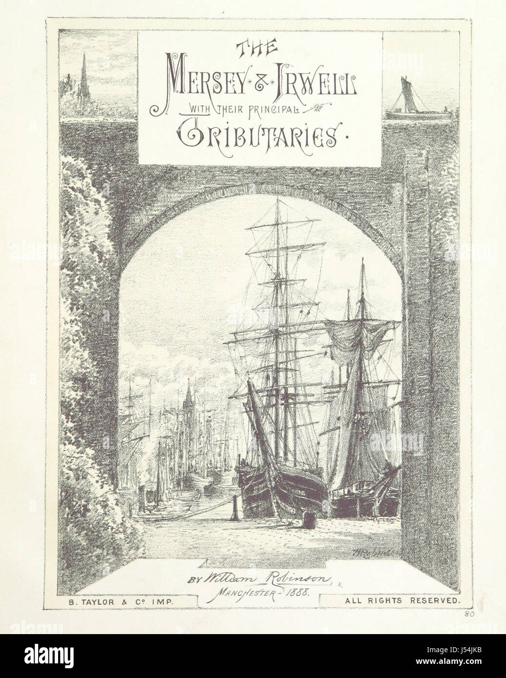This map illustrates the Mersey and Irwell rivers in the UK, along with ...