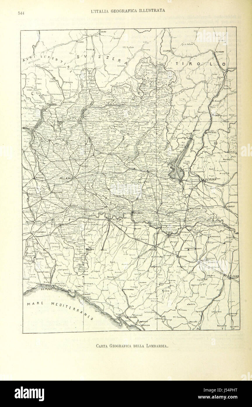 An additional view of the geographical map and illustrations of Italy ...