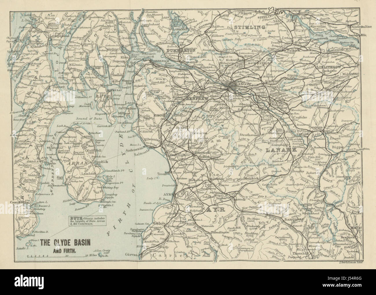 Clyde river map hi-res stock photography and images - Alamy