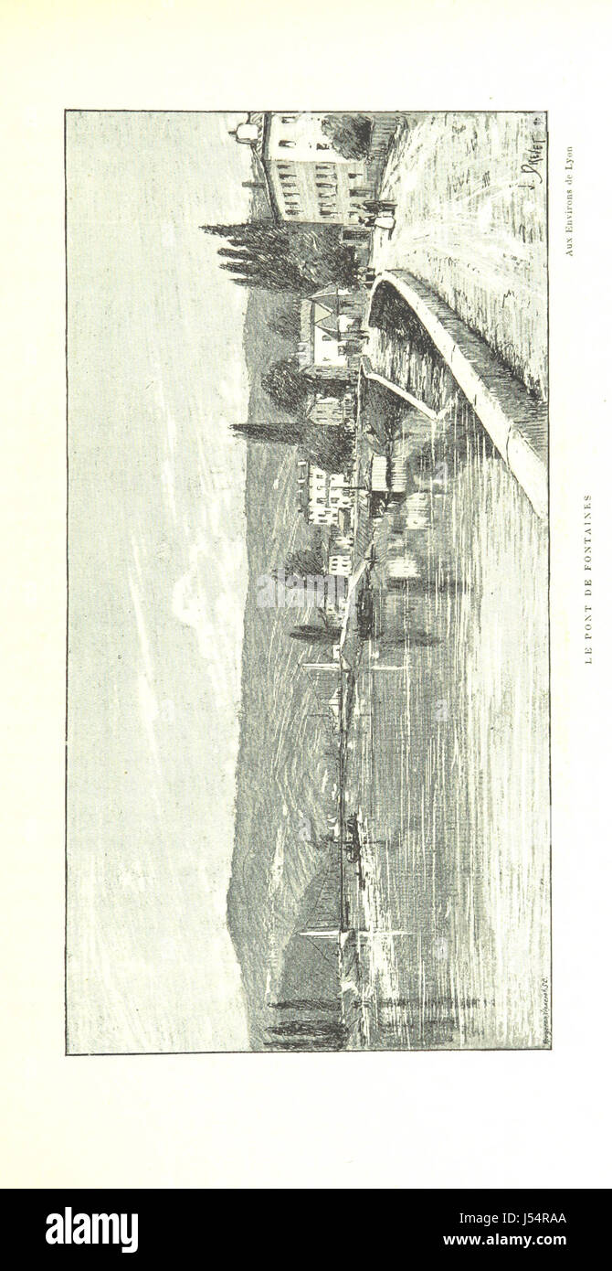 This image is from a book titled 'Aux Environs de Lyon', illustrating ...