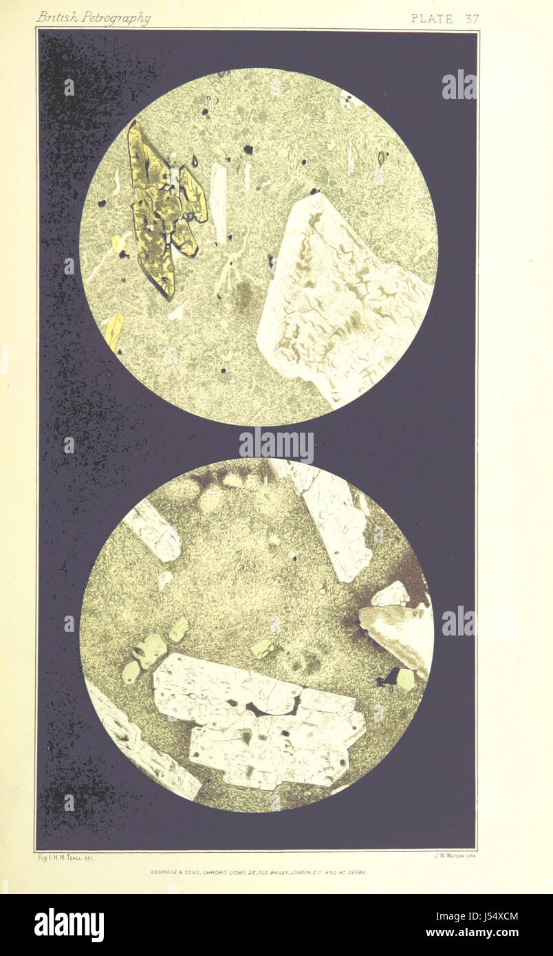'British Petrography' focuses on the study of rocks, specifically ...