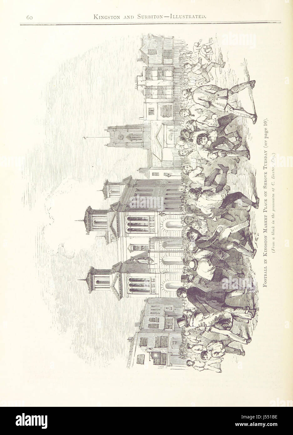 This illustrated map of Kingston-upon-Thames and Surbiton in 1891 ...