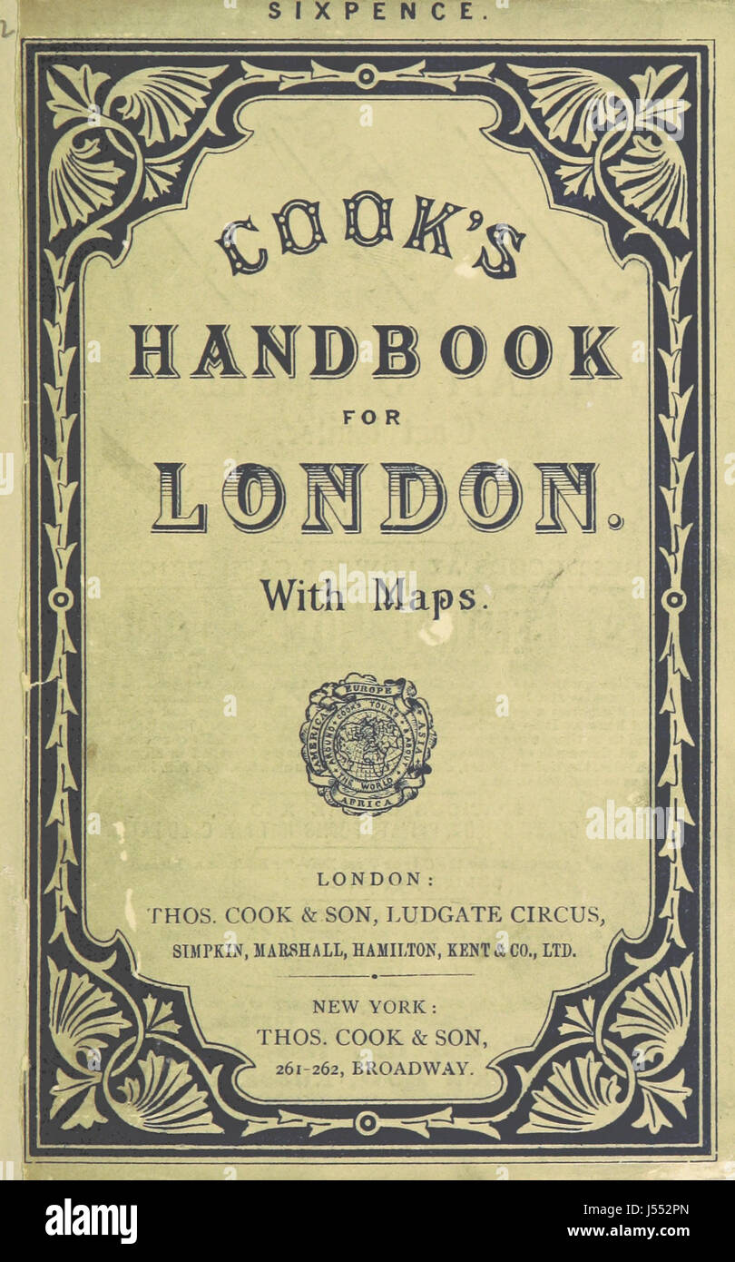 Cook's Handbook for London, featuring two maps, was a travel guide from ...