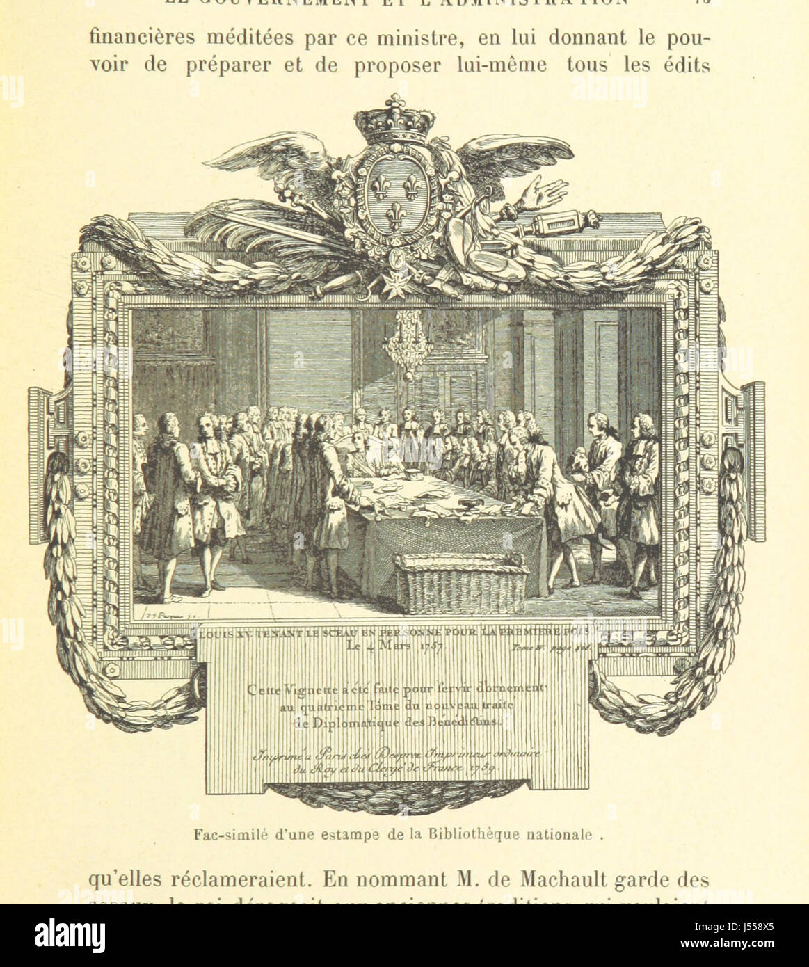 An illustration from Henri CarrÃ©'s book 'La France sous Louis XV, 1723 ...