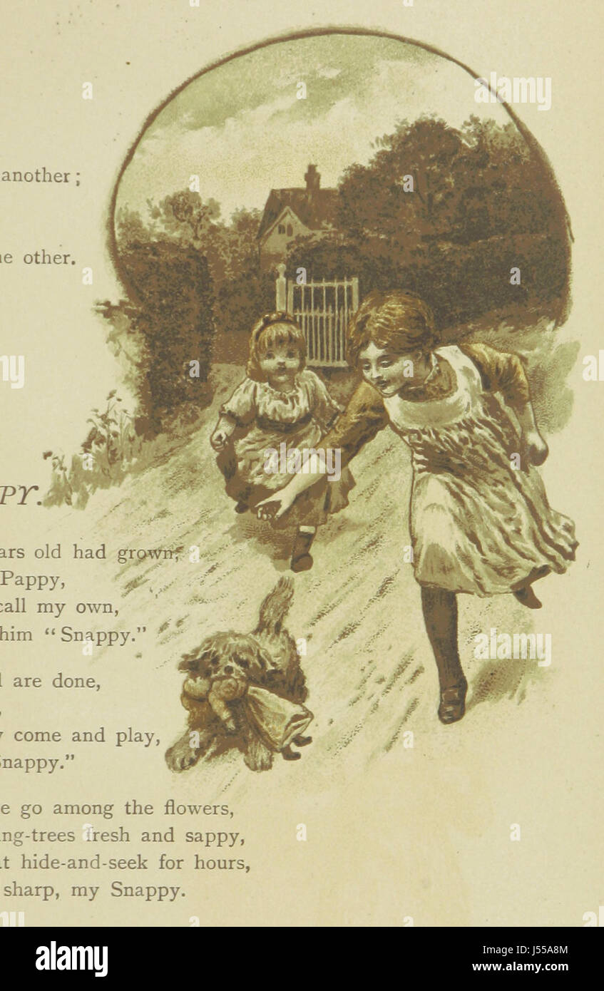 Image taken from page 9 of 'Cherry Cheeks and Roses. [In verse.]' Stock ...