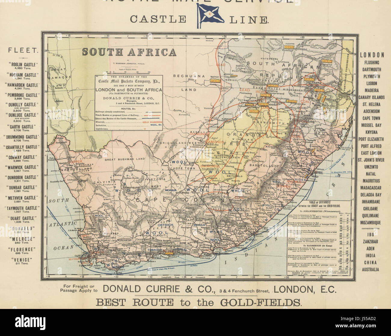 South Africa, and how to reach it by the Castle Line. [With a map ...