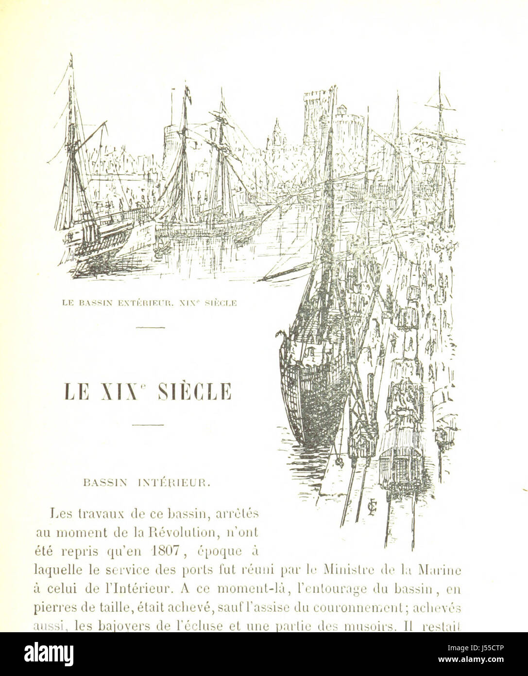 An illustrated book detailing the ports of La Rochelle, France. The ...