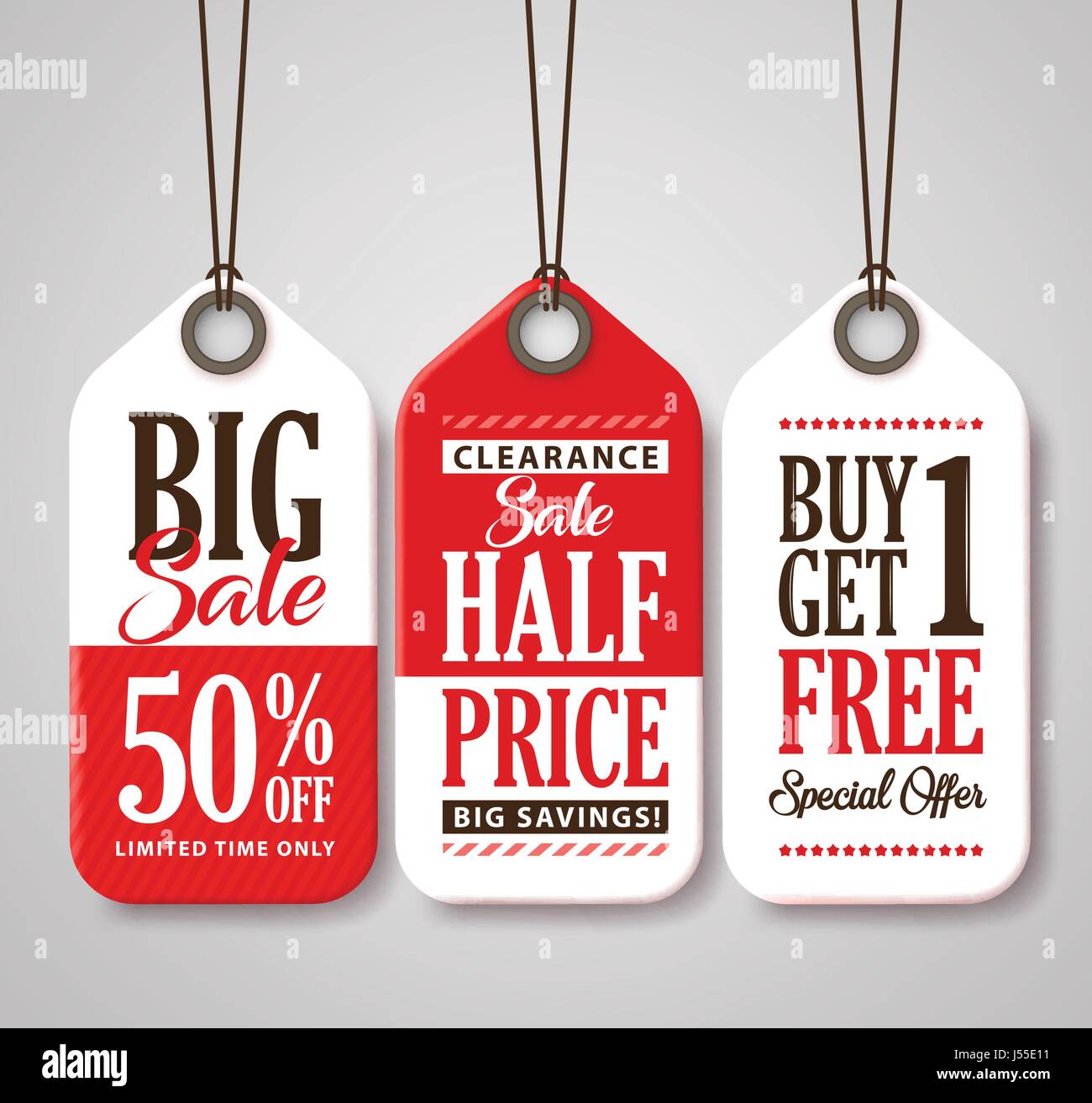 Sale Tag Design Collection Made of Paper with Different Titles for ...
