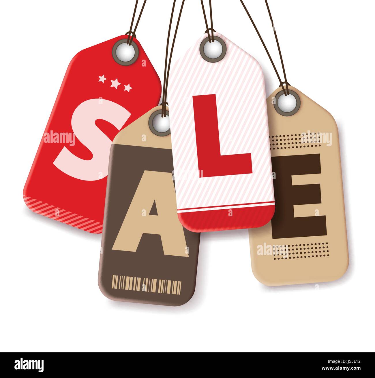 Sale Tags Vector Isolated in White Background for Shopping Promotions ...
