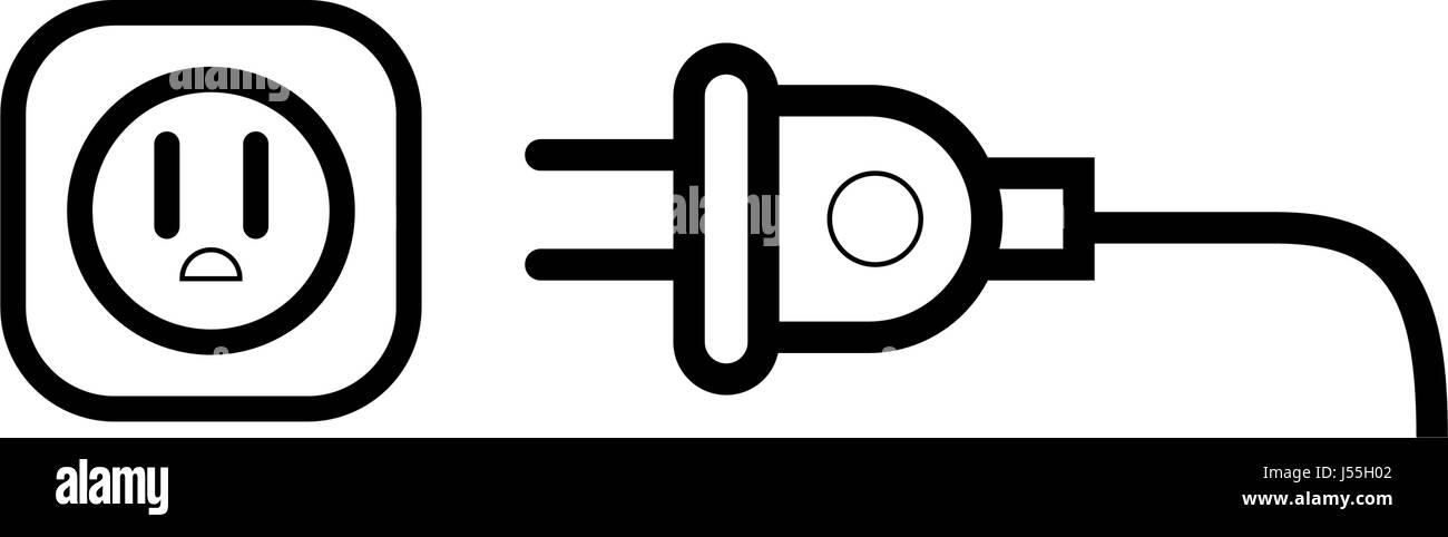 Electric plug symbol Stock Vector Image & Art - Alamy