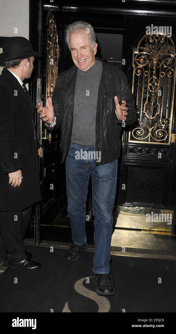 Warren Beatty leaving Scott's seafood restaurant in Mayfair Featuring ...