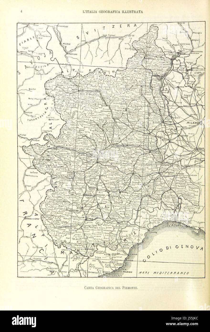 This image is a detailed map illustration from the work 'L'Italia ...