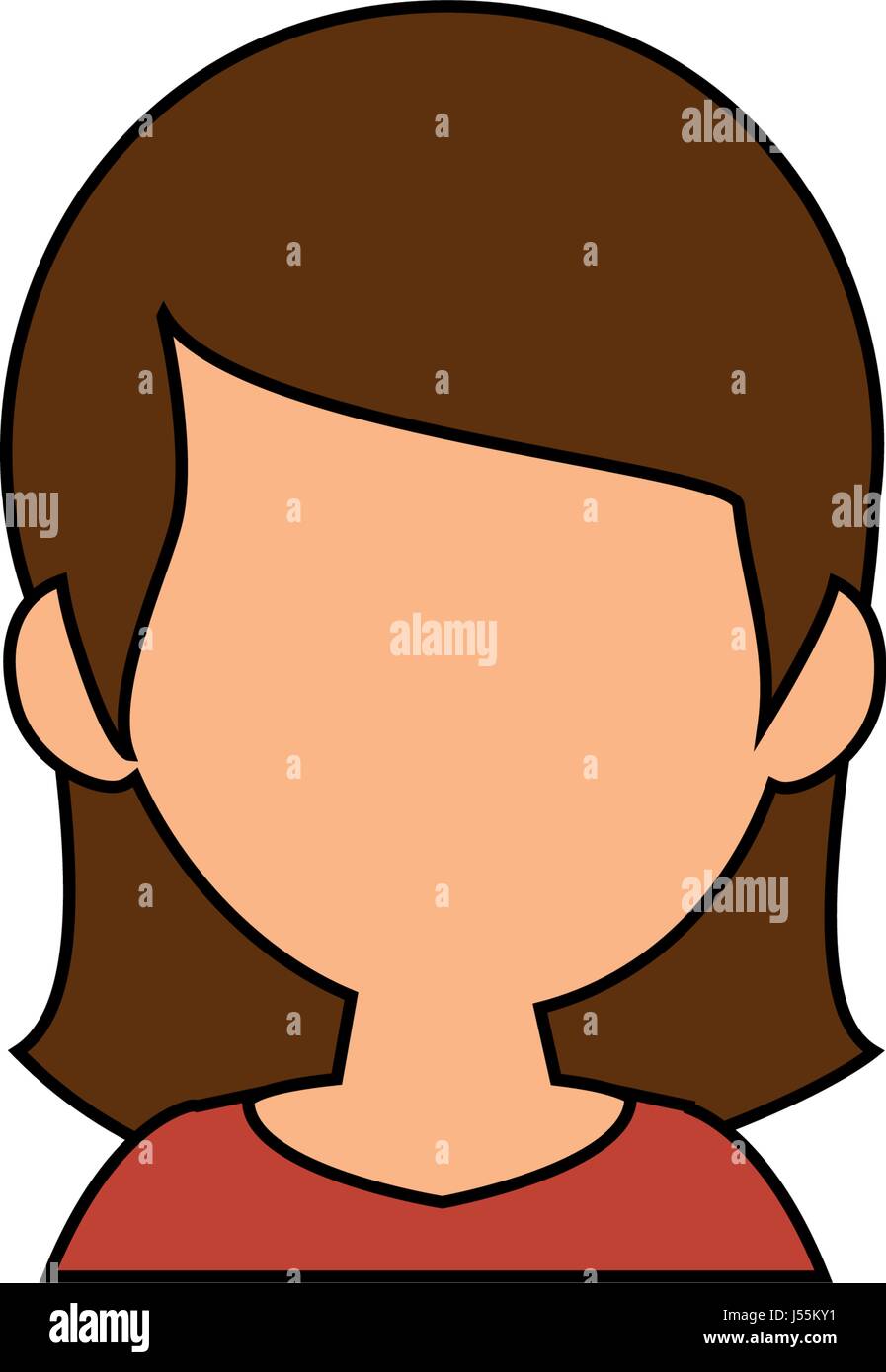 Woman faceless head Stock Vector Image & Art - Alamy