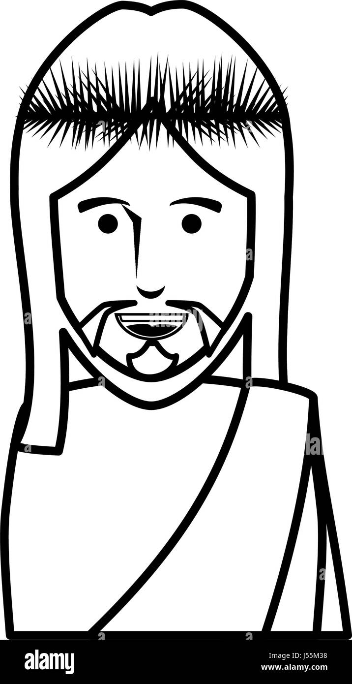 Jesuschrist face cartoon Stock Vector Image & Art - Alamy