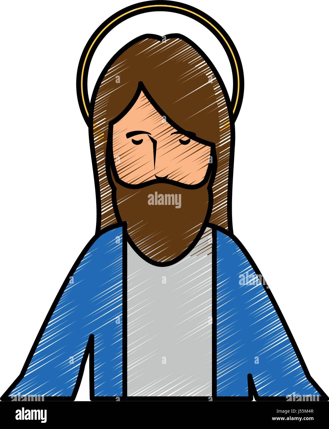 Jesuschrist face cartoon Stock Vector Image & Art - Alamy