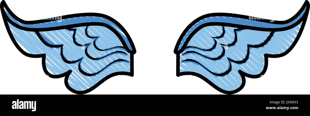 feather wings isolated Stock Vector Image & Art - Alamy