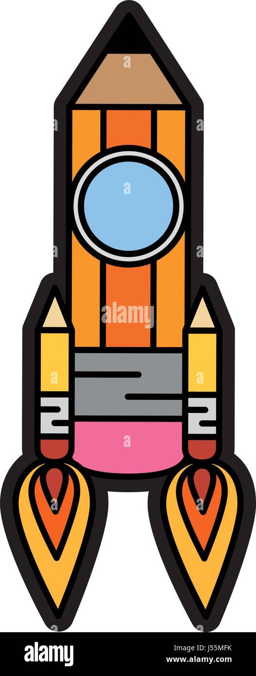 Pencil rocket icon hi-res stock photography and images - Alamy