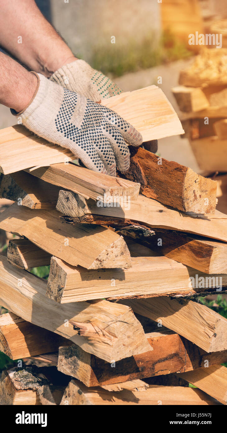 Firewood stacking ideas hi-res stock photography and images - Alamy