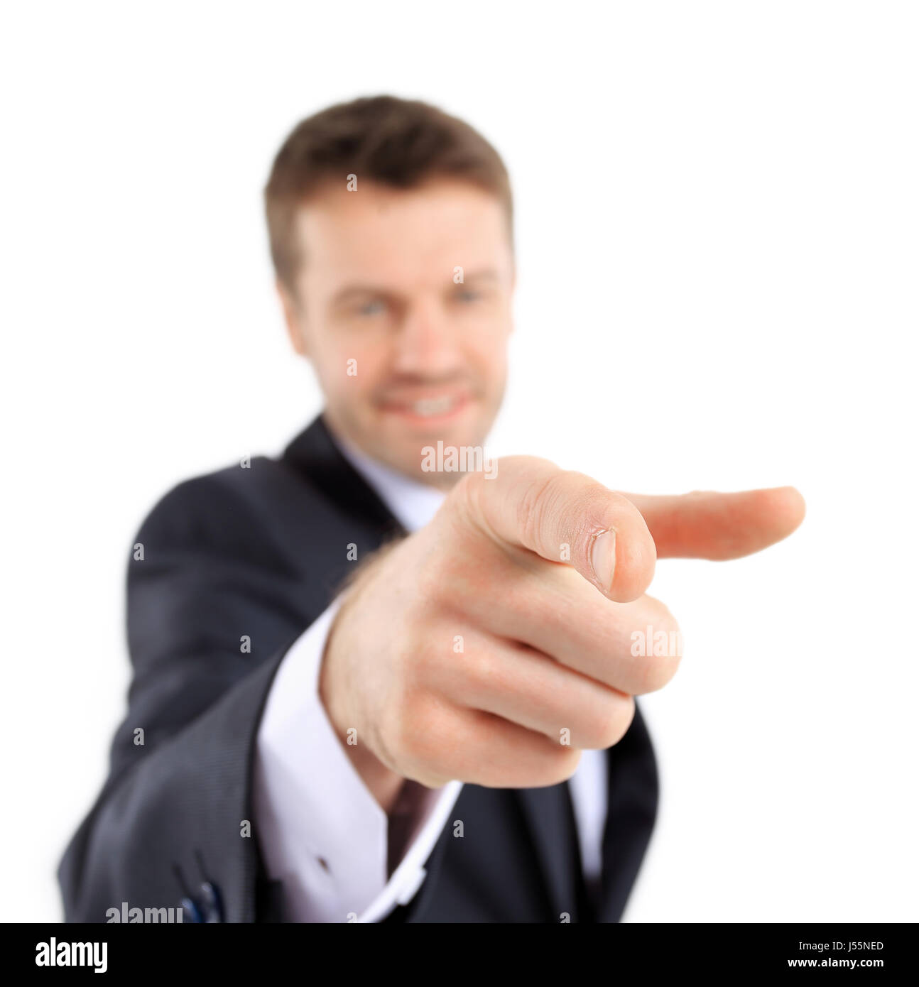 Handsome man points his finger at you Stock Photo - Alamy