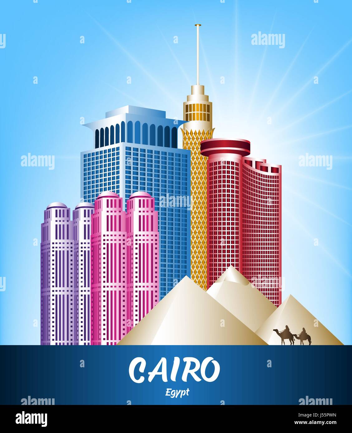 The cairo tower Stock Vector Images - Alamy