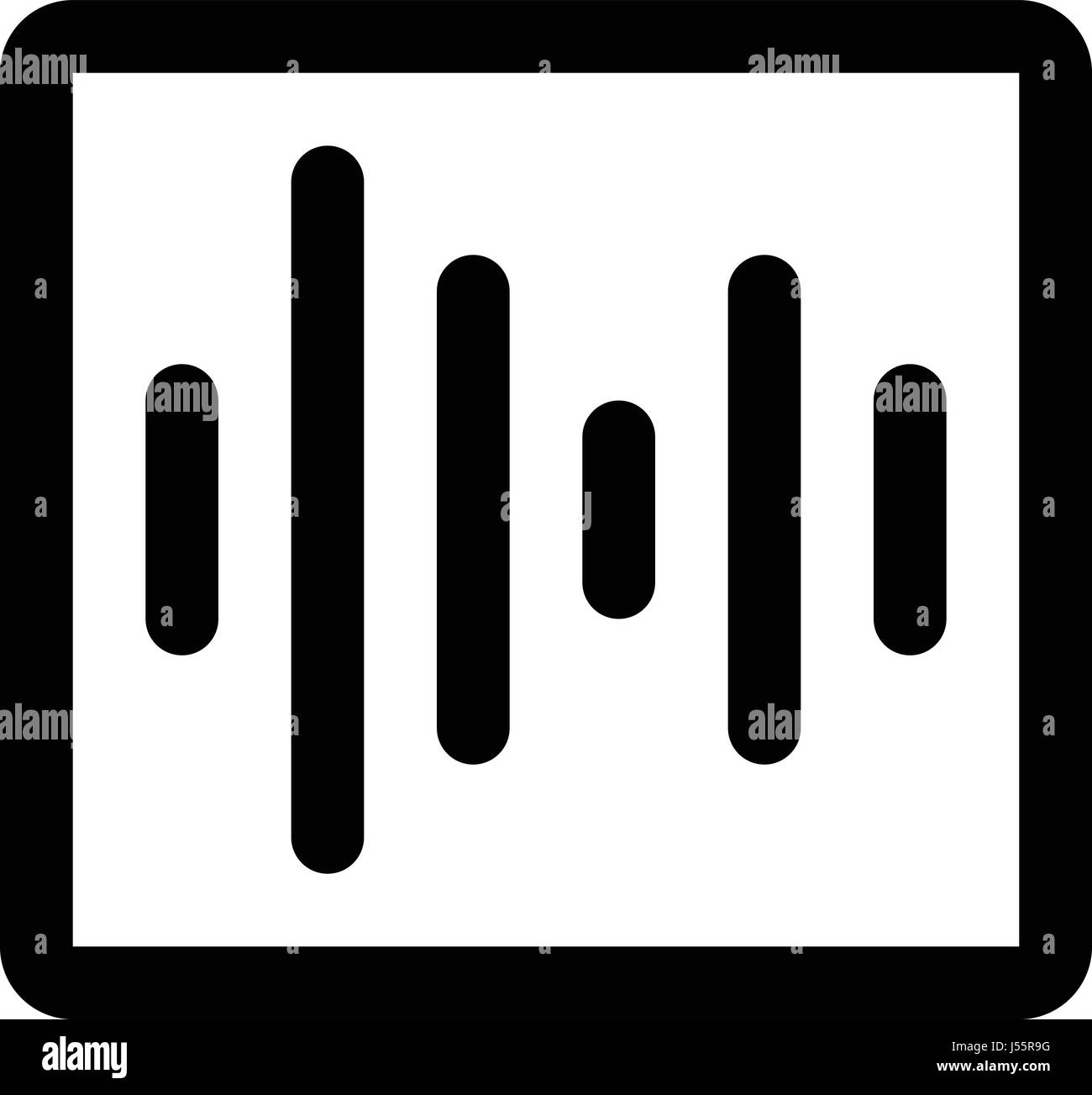 Music sound waves vector Black and White Stock Photos & Images - Alamy