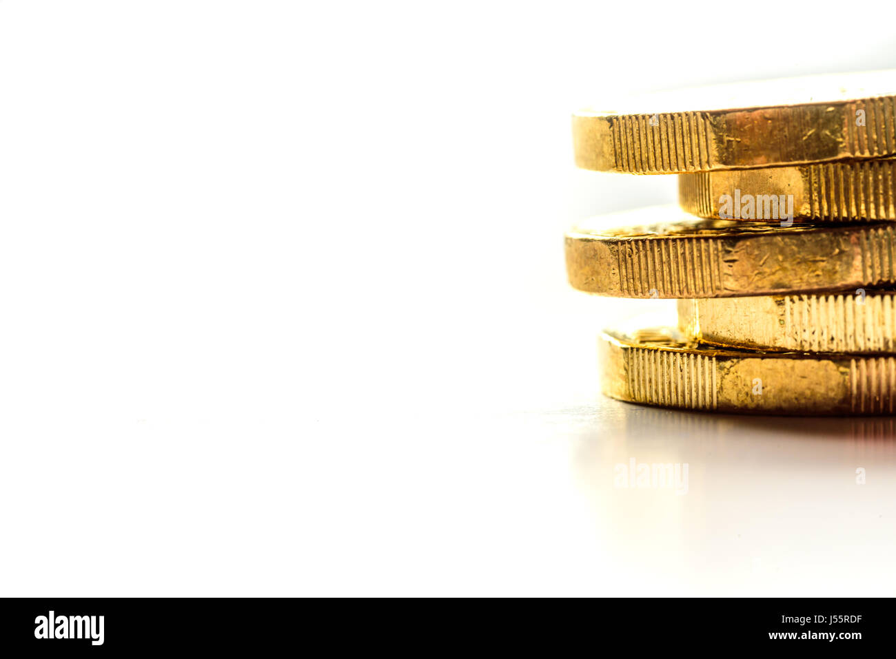 New British One Pound Sterling Coin Chart Rate Stock Photo - Alamy