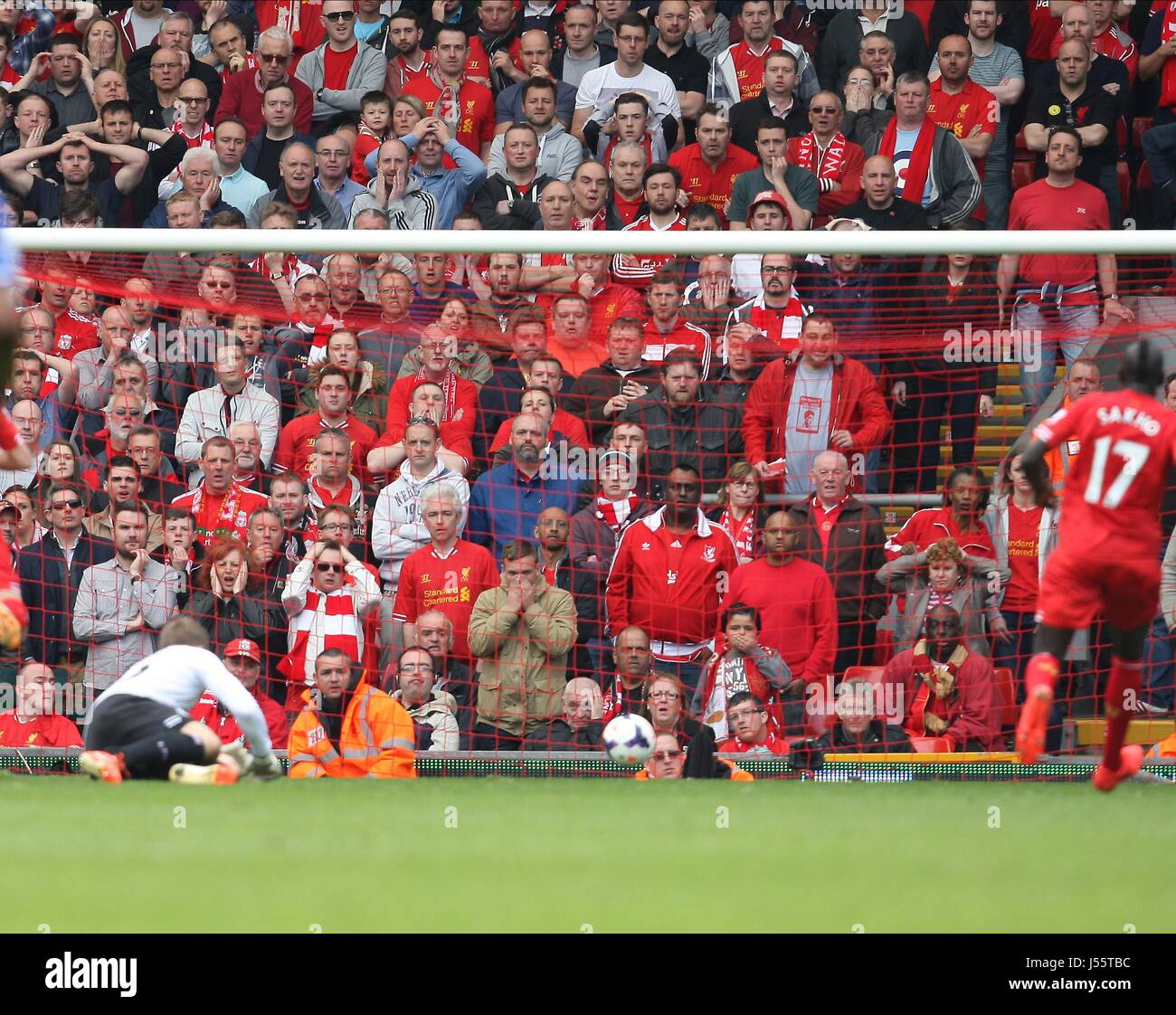 LIVERPOOL FANS IN SHOCK AT GOI LIVERPOOL V CHELSEA ANFIELD LIVERPOOL ...