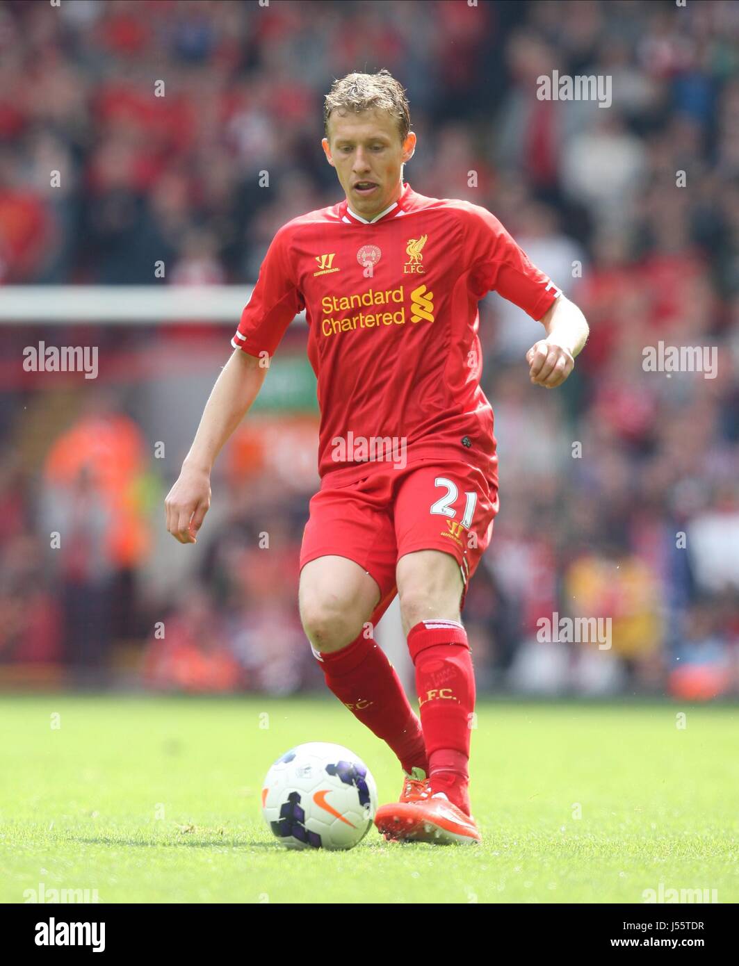 LUCAS LIVERPOOL FC LIVERPOOL FC ANFIELD LIVERPOOL ENGLAND 27 April 2014 ...