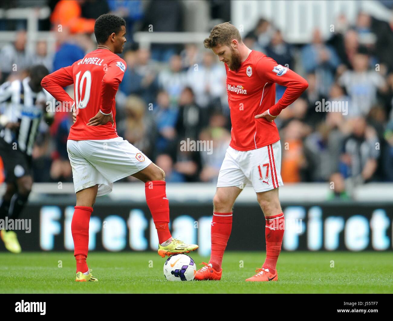 FRAIZER CAMPBELL & ARON GUNNAR NEWCASTLE UNITED FC V CARDIFF ST JAMES ...