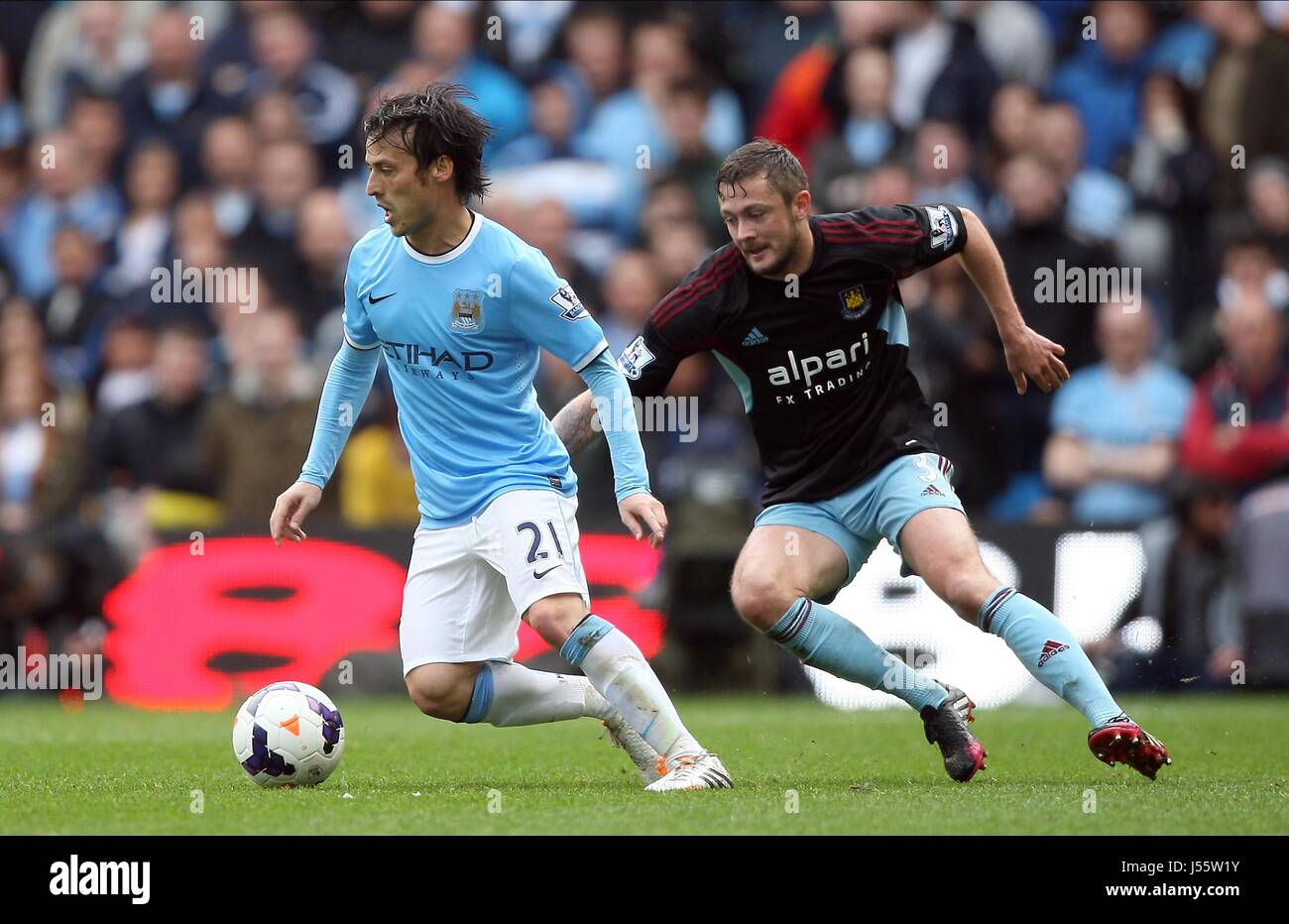 DAVID SILVA GEORGE MCCARTNEY MANCHESTER CITY V MANCHESTER CITY V WEST ...